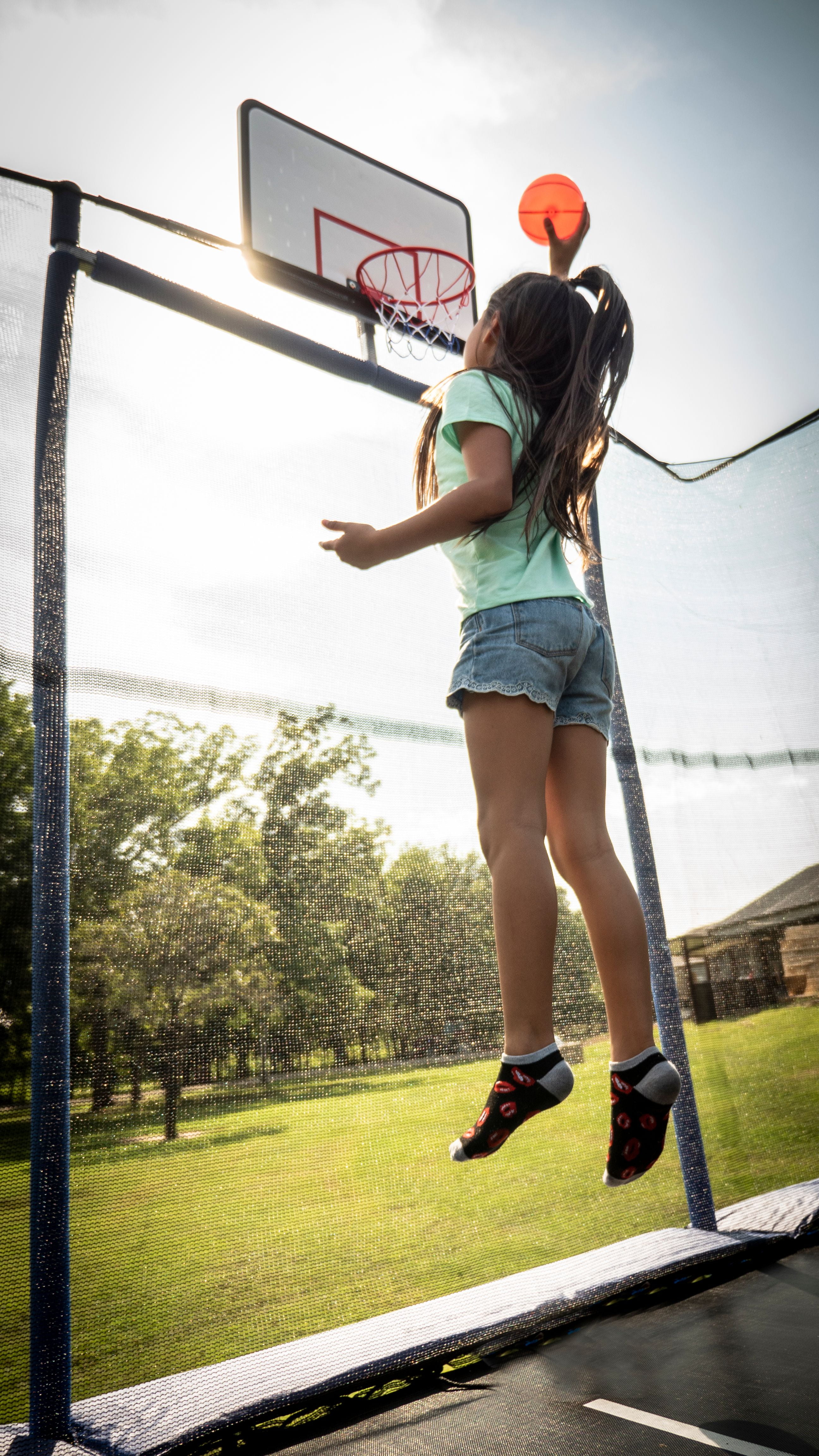 Buy Jumpking Rectangle 10' x 15' Trampoline, with 2 Basketball Hoops ...