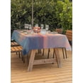 Colorful Sunset Rectangle Outdoor Tablecloth with Umbrella Hole Ocean ...