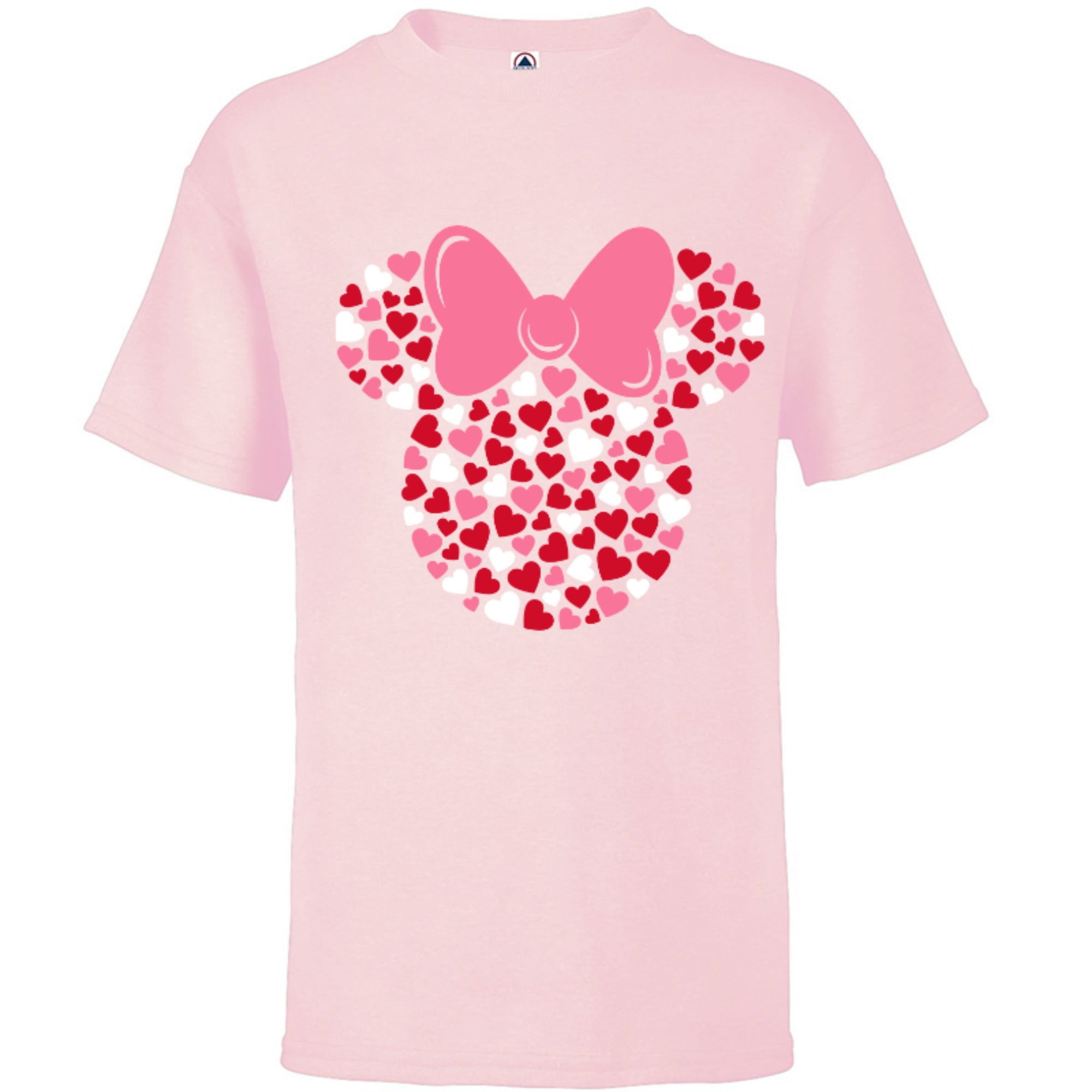 Disney Minnie Mouse Icon Pink Hearts Valentine's Day - Short Sleeve T ...