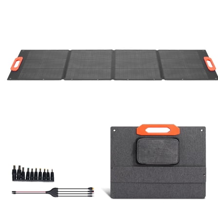 KFFKFF 400W Foldable Solar Panel, 24% High-Efficiency Portable ...