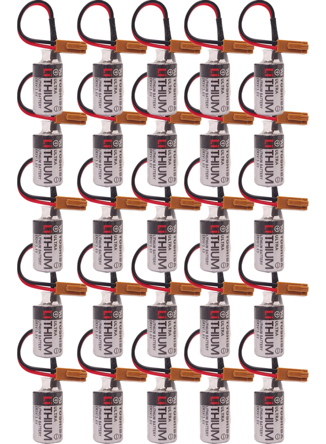 30 PCS CPM2A-BAT01 ER3V 3.6V 1000mAh PLC Battery with Small Brown Plug ...