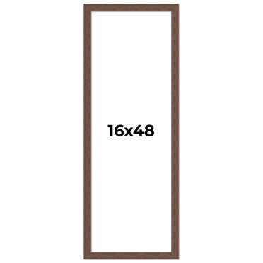 CountryArtHouse 16x48 Black Wood Picture Frame, UV Acrylic, Mid Century ...