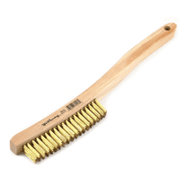 Forney Industries Brass Scratch Brush, Long Handle, 3 x 19 Rows, 13-3/4 ...
