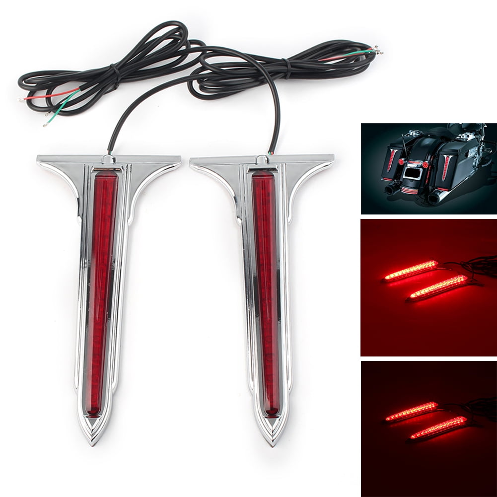 ZS Motorcycle LED Rear Saddlebag Accents Tail Light For 1993-2013 ...