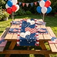 4th of July Patriotic Table Runner, Red White Blue Star Table Decor for ...