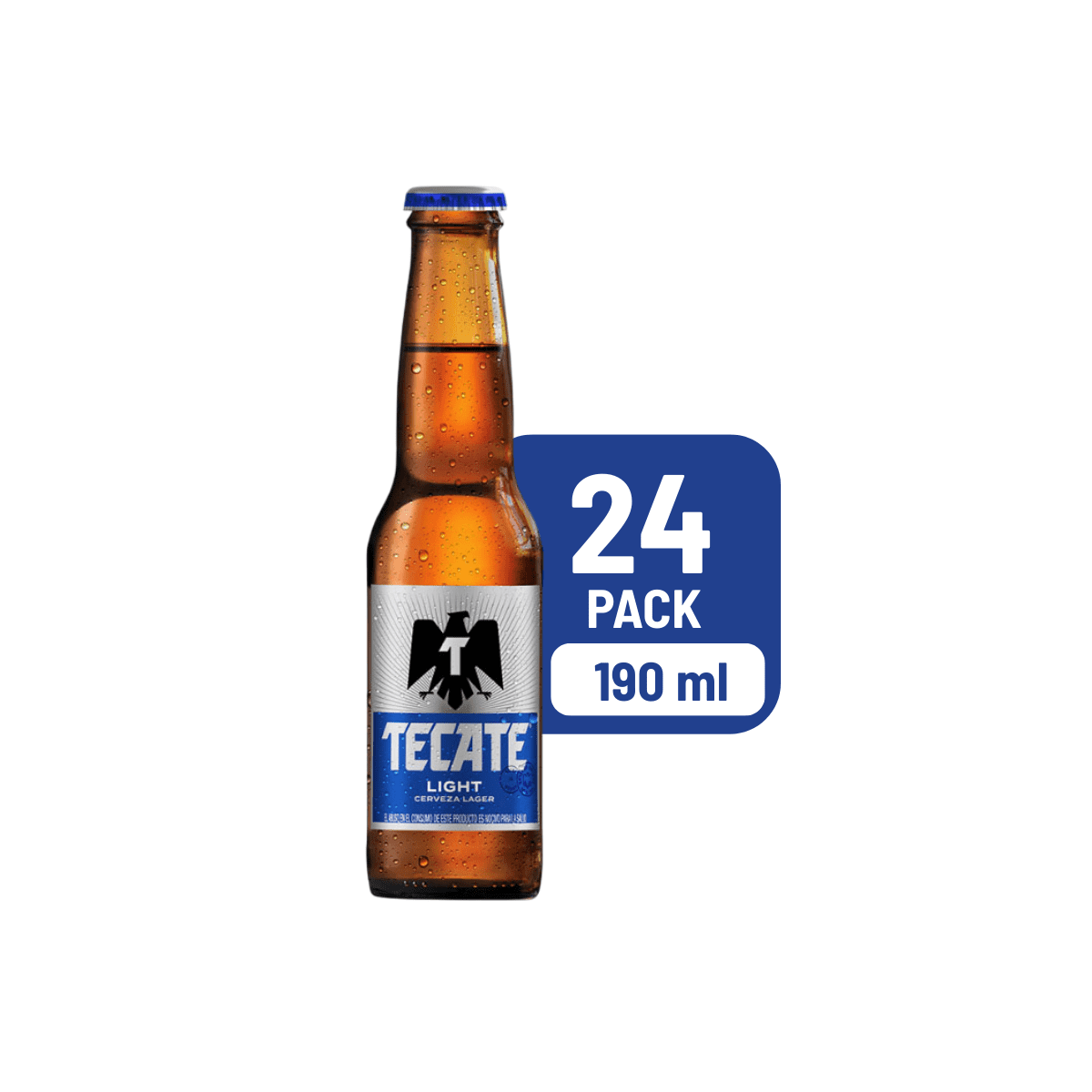 Pack de 24 Cerveza Tecate Light Cuartito 190Ml R | Bodega Aurrera en línea