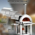 VEVOR 22" Outdoor Pizza Oven Portable Pellet/Gas Oven with Casters for ...