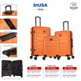 InUSA Trend 3-Piece Hardside Luggage Sets with Spinner Wheels, Handle ...