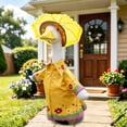 AZXY Yellow Floral Raincoat Porch Goose Outfit, Matching Umbrella Lawn ...