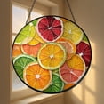 Citrus Kitchen Stained Glass Suncatcher, Orange Slice Window Hanging ...
