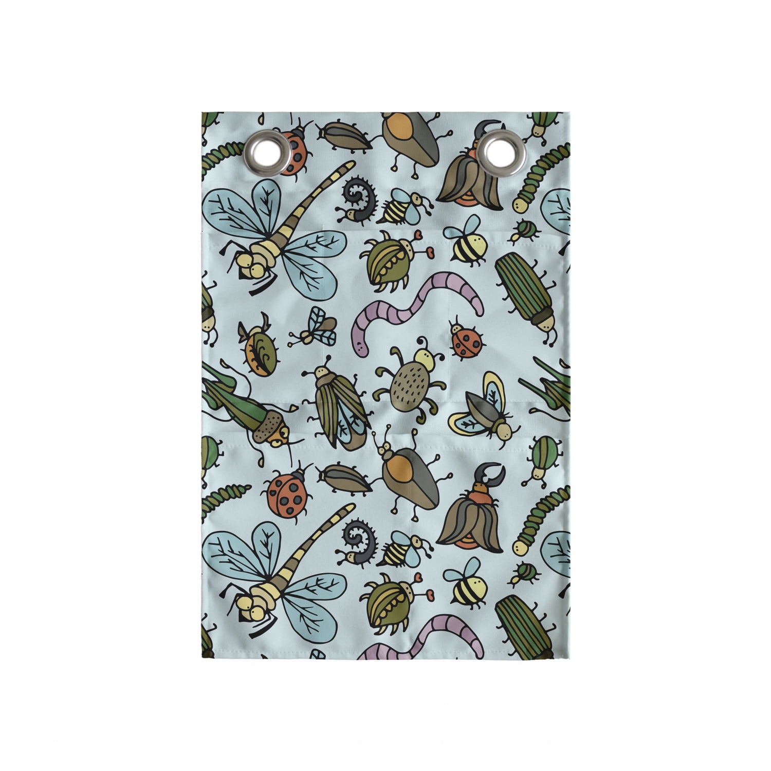 Cartoon Hanging Pocket Organizer, Pastel Insects Dragonflies Beetle ...