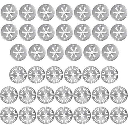 Lepai 40 Pieces Quick Lock Washers, Starlock Lock Washers, Steel Clamp ...