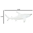 Nautical Ocean Marine Great White Shark Swimming Antiqued White ...