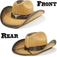 Cowboy Hat for Women and Men - Straw Cattleman Crease Hats with Upgrade ...