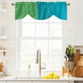 Color Ombre Striped Tie Up Valance Curtains Minimalist Green Teal Blue ...
