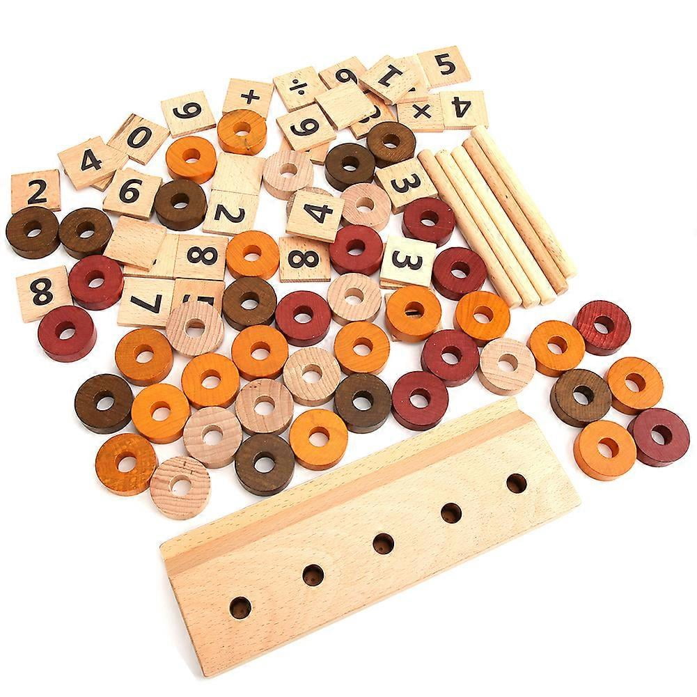 Wooden Bead Counting Educational Number Math Calculation Toy for Kid ...