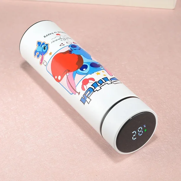 500ML Disney Stitch Insulated Cup Cute Cartoon Portable Sports ...