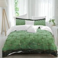 4 Piece Duvet Cover Set Queen, Abstract Green Gradient Diamond Soft ...