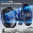10'' Foldable Oscillating Fan, 20000mAh Operated with Remote & Timer ...
