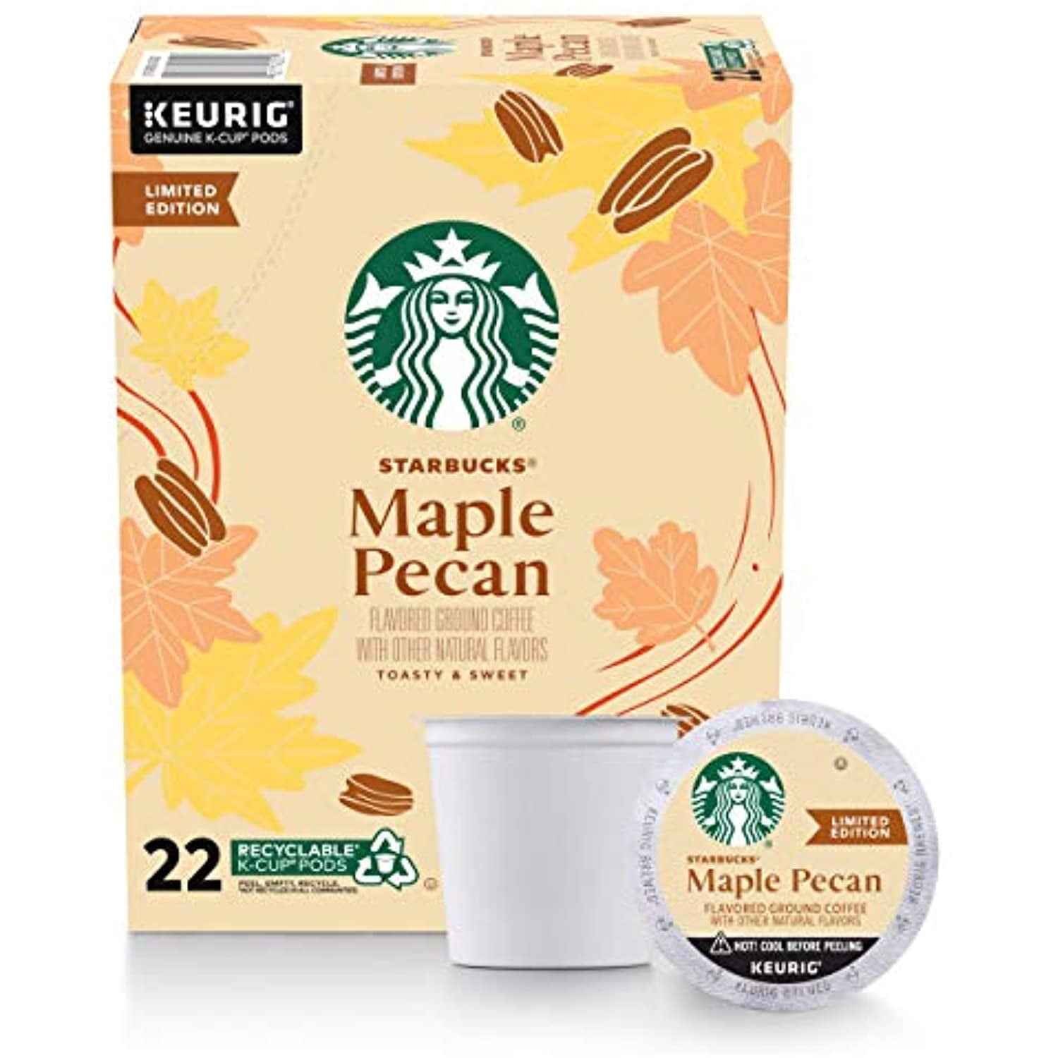 Starbucks Coffee K-Cup Pods, Maple Pecan, 22 Ct - Walmart.com