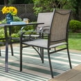 Summit Living Outdoor Patio 5-Piece Set, 4 Textilene Chairs & 1 Table ...