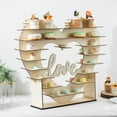 Efavormart 26" Heart Shaped 8-Layer Double Sided Wooden Dessert Display ...