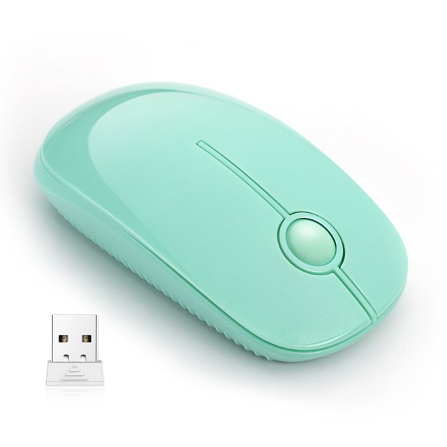 Jelly Comb 2.4G Slim Wireless Mouse with Nano Receiver, Less Noise ...