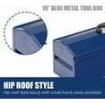 19" Portable Toolbox Blue Parts Management Tools Storage Box, 19.1" L x ...