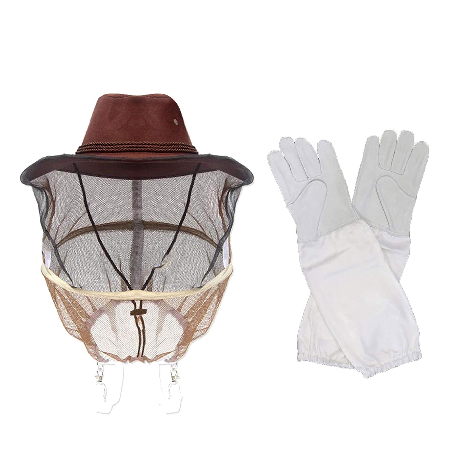 Sombrero De Vaquero De Apicultor Y Guantes Anti Bee Para Protección De ...
