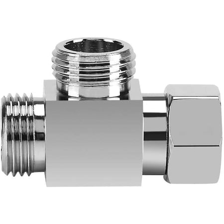 3-way Bathroom Angle Valve G1/2 Inch T-adapter Valve With One Inlet And ...