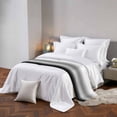 Black and White Gradient Bed Runner Twin Size Minimalist Dark Grey ...