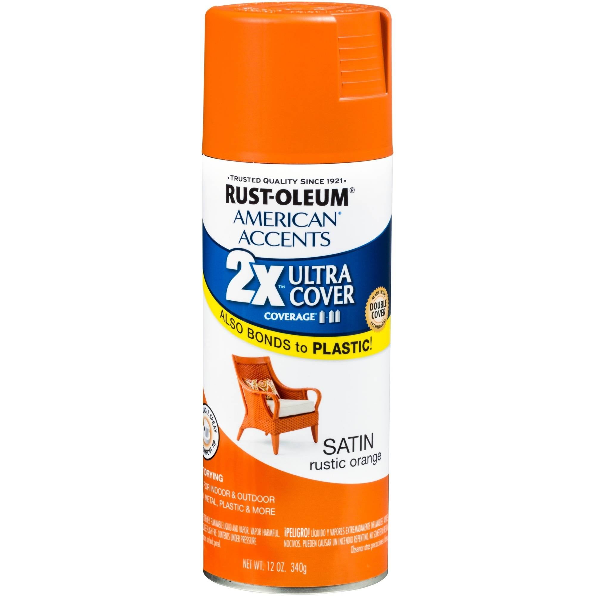 Rust-Oleum American Accents Ultra Cover 2x, Satin Rustic Orange ...