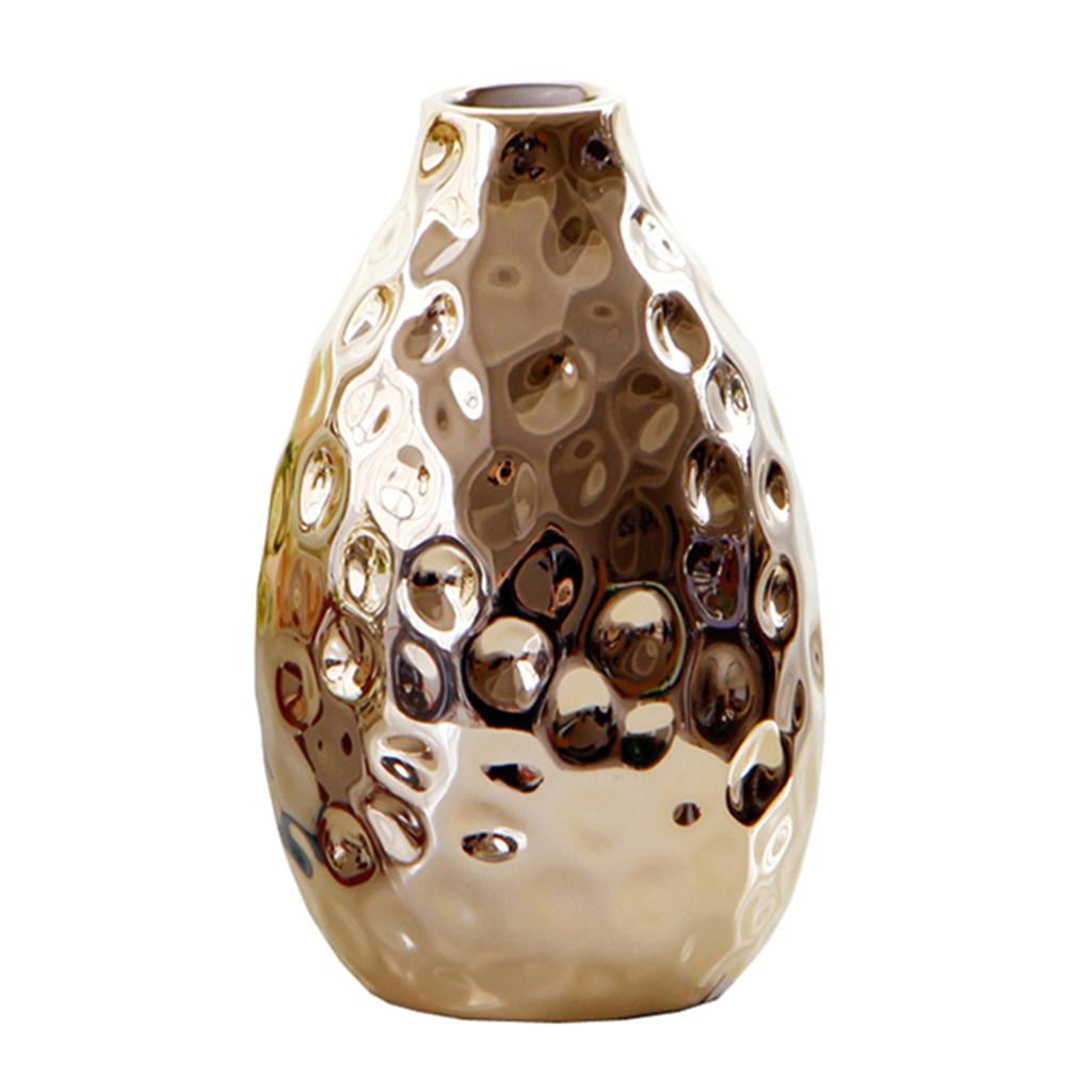 Elegance Plated Ceramic Flower Vase Flower Pot for Home Room And Office ...