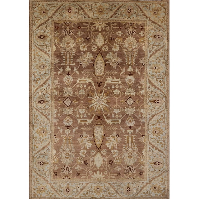 Ahgly Company Indoor Rectangle Mid-Century Modern Camel Brown Oriental ...