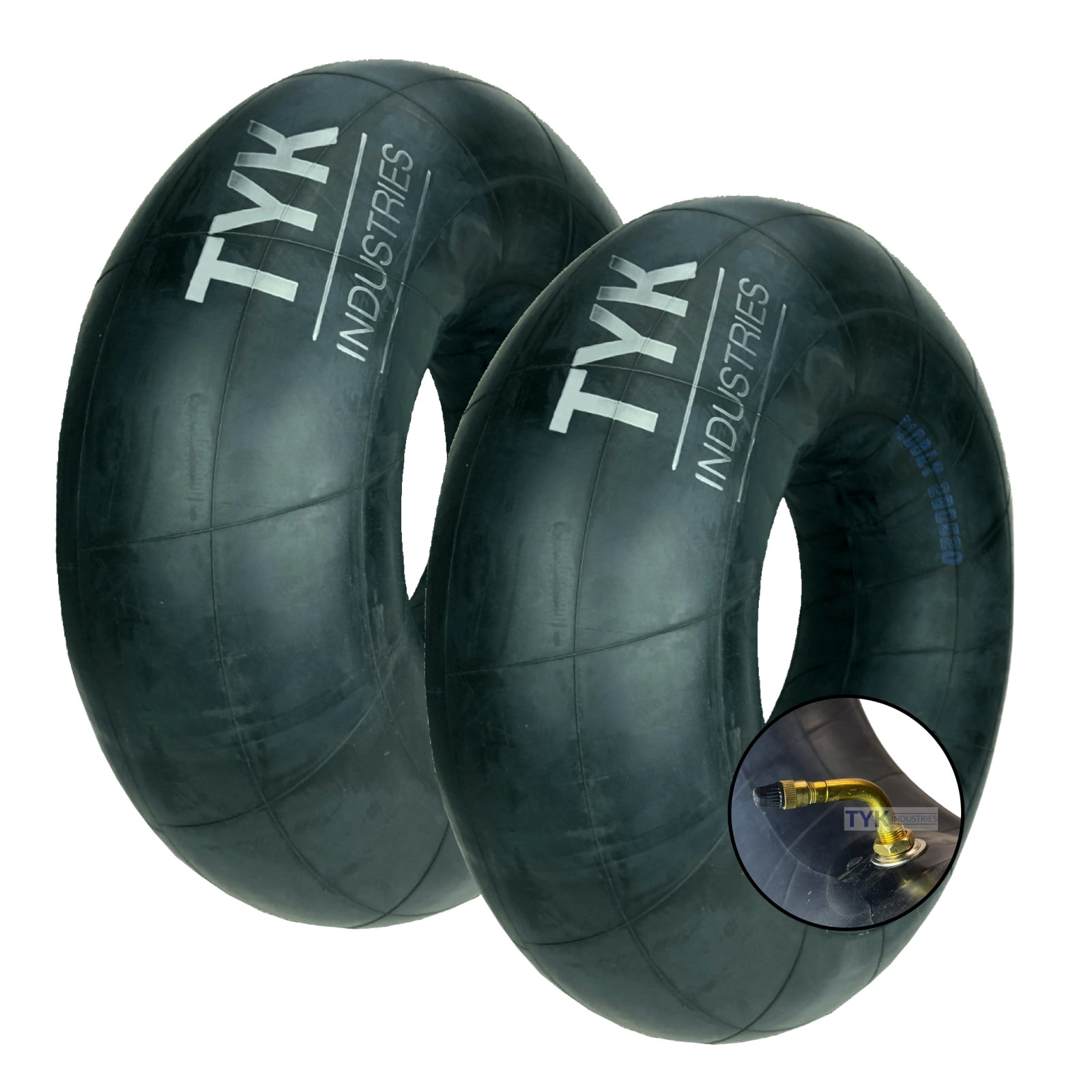 Two 6.50-10 Forklift, Trailer Tire Inner Tubes with JS2 Bent Metal ...