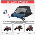 GIMMYFIVE 48-Inch Tow Behind Lawn Sweeper, 16 cu.ft. Heavy Duty Leaf ...