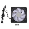 CPU Cooling Fan,120mm ARGB PWM Fan,LED Lights,Speed 800-1800RPM,9 ...