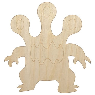Boo with Eyes Halloween Fun Text Wood Shape Unfinished Piece Cutout ...