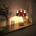 HI-REEKE Mushroom Table Lamp Night Light for Home Decor White - Walmart.com