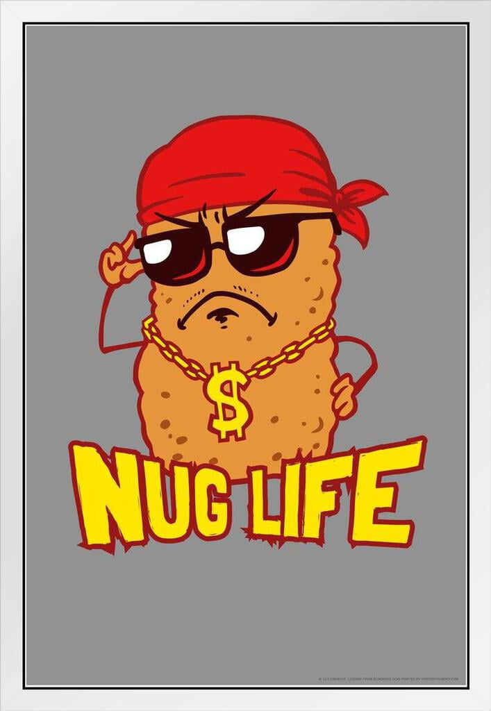 Nug Life Chicken Nugget Funny Chicken Art Chicken Decor Hen Art Farm ...