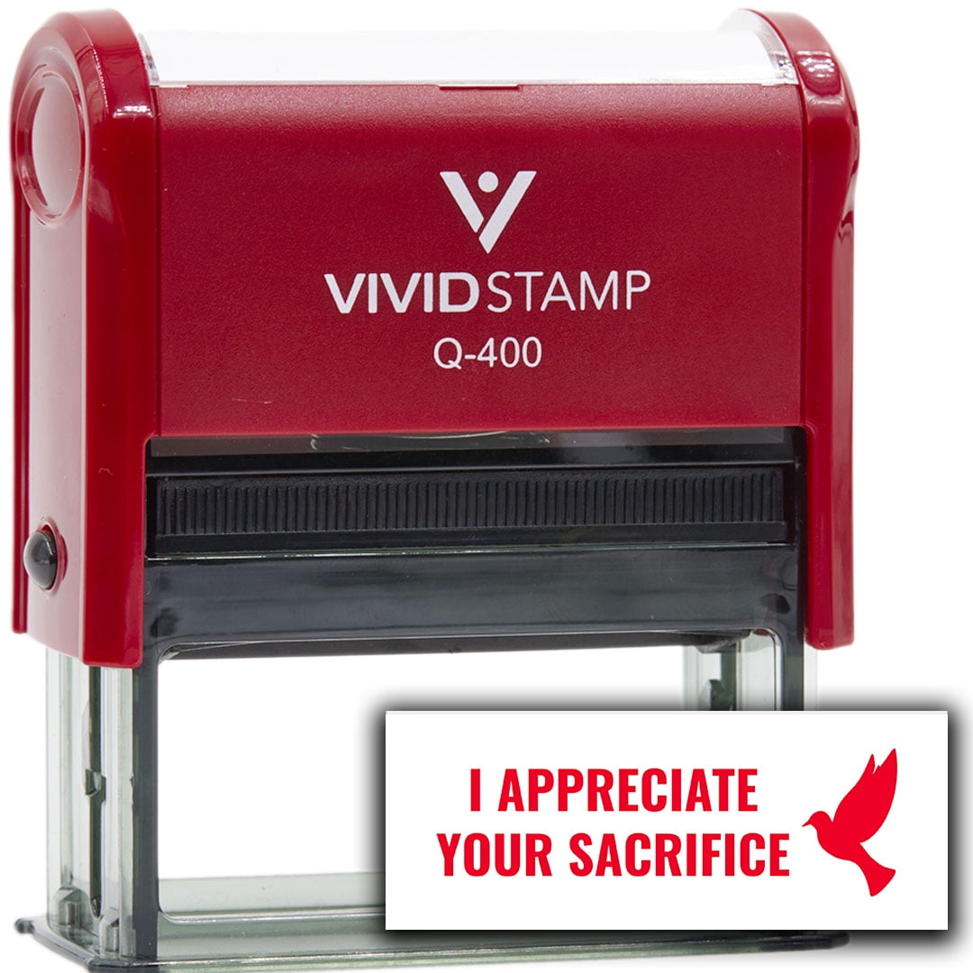 Vivid Stamp I appreciate Your Sacrifice Self-Inking Office Rubber Stamp ...