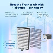Lasko Air Flex 2-in-1 20-inch Box Fan and Air Purifier, 3 Speeds, Clean ...