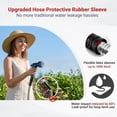 50ft Stainless Steel Garden Hose with 10-Function Spray Nozzle, Silver ...