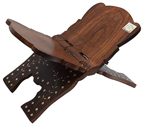 Wooden Hand Carved Holy Book Stand for Quran, Bible, Gita, Book Holder ...