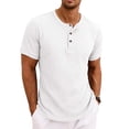 Cekizud T Shirts for Man Henley Neck Pullover Fitness Sports Short ...