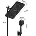 Iusu 11 8 High Pressure Rainfall Shower Head Set 8 Setting Handheld