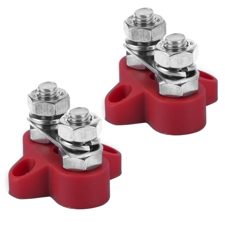 ANGGREK 2pcs 5/16in M8 Terminal Stud Red Heavy Duty Wiring Junction ...