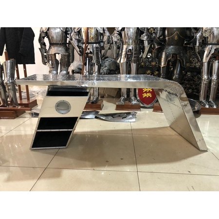 Nauticalmart Aviator Wing Desk Aluminum Table Aviator Furniture (Left ...