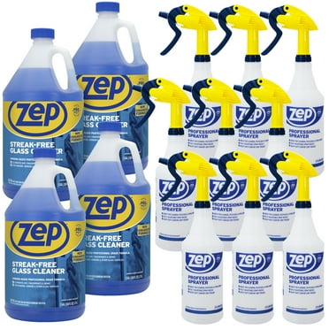 Zep Foaming Glass Cleaner, 19 oz (Case of 4), Streak-Free, Commercial ...