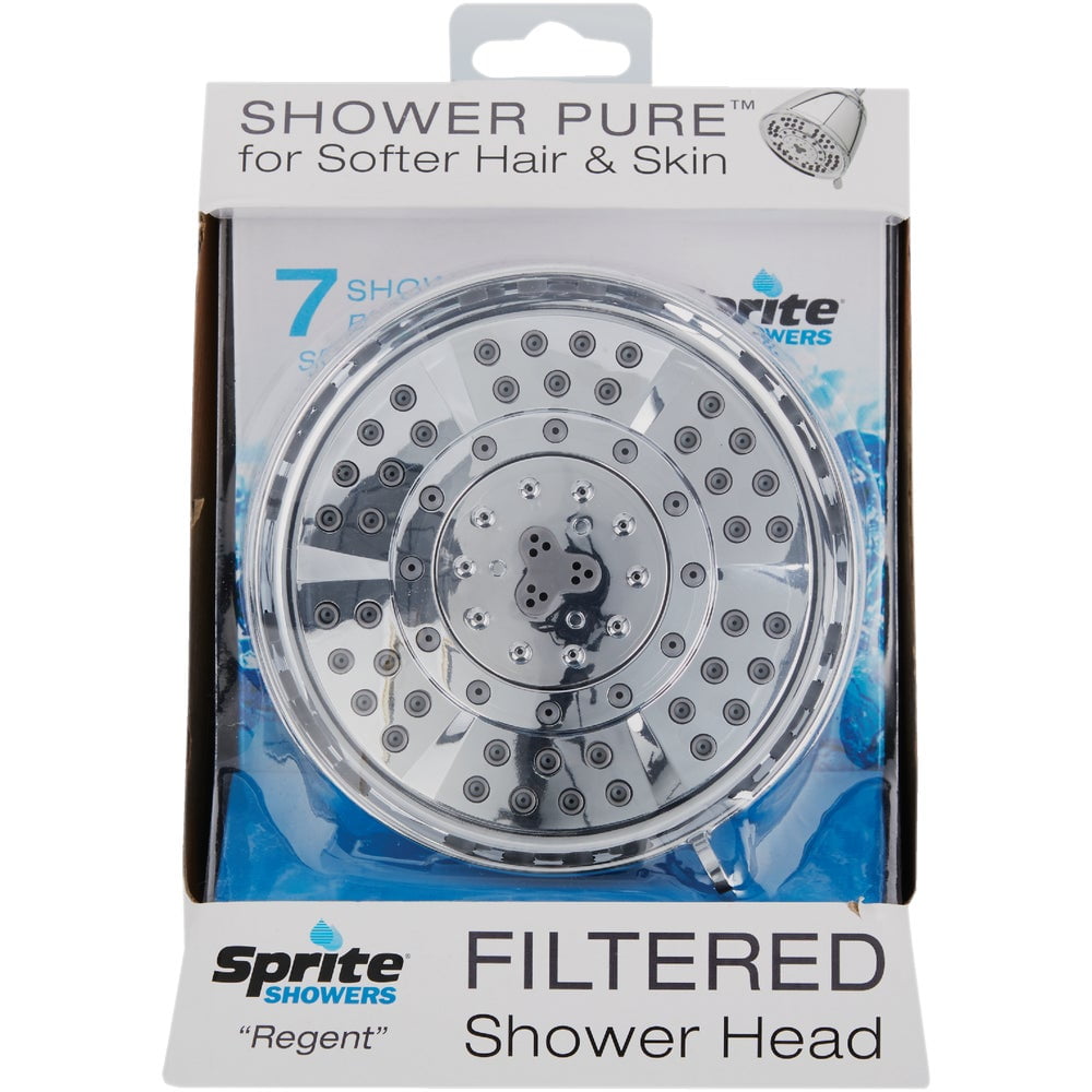 Sprite-Sprite Regent 7-Spray 1.75 GPM Filtered Fixed Showerhead, Chrome ... Sprite-Sprite Regent 7-Spray 1.75 GPM Filtered Fixed Showerhead, Chrome ...